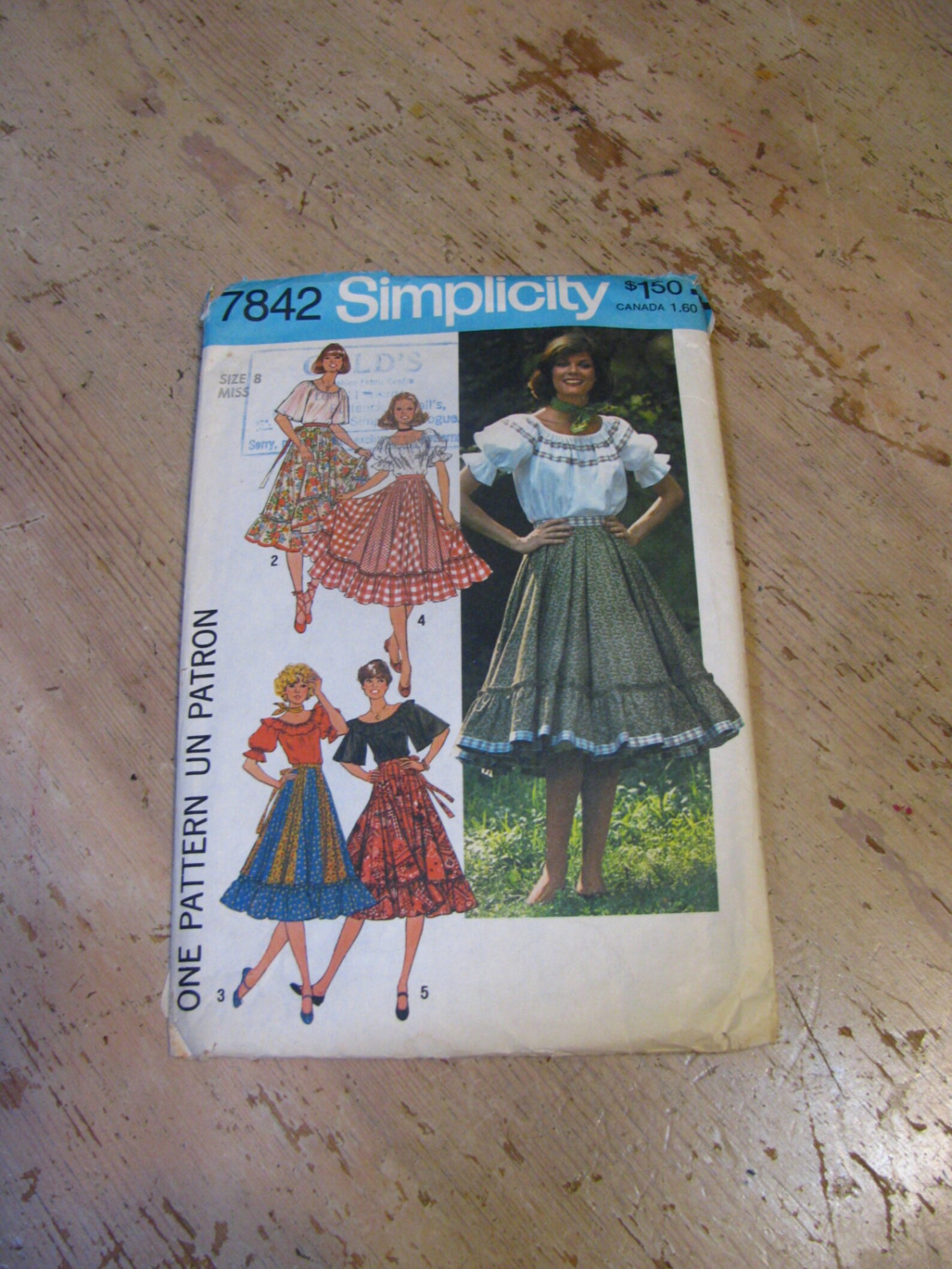 Vintage 1976 Simplicity peasant pattern Simplicity 7842 | Etsy