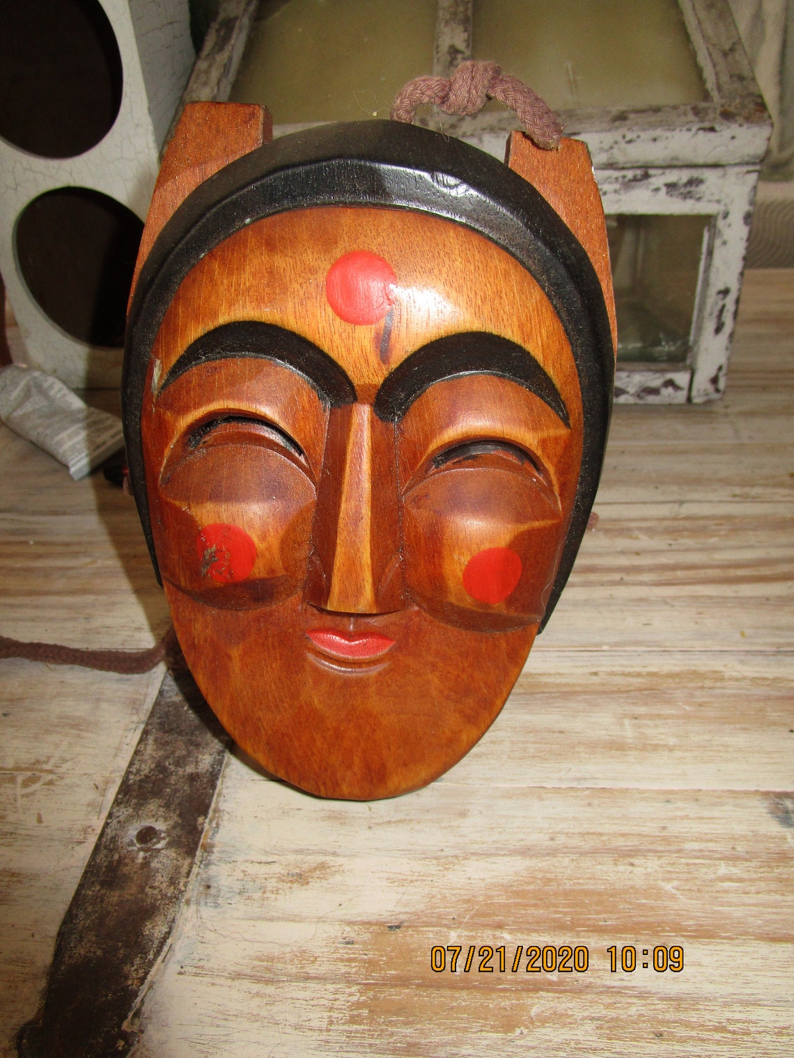 9" Korean Folk Mask Hahoe Mask Hahoetal Character - Etsy