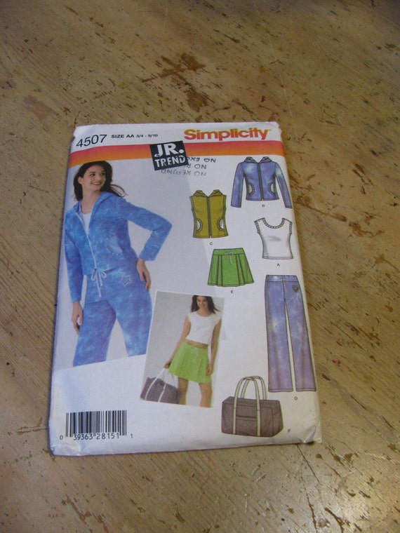 Simplicity Vintage Pattern . JR. Trend. Size AA 3/4 to 9/10 - Etsy