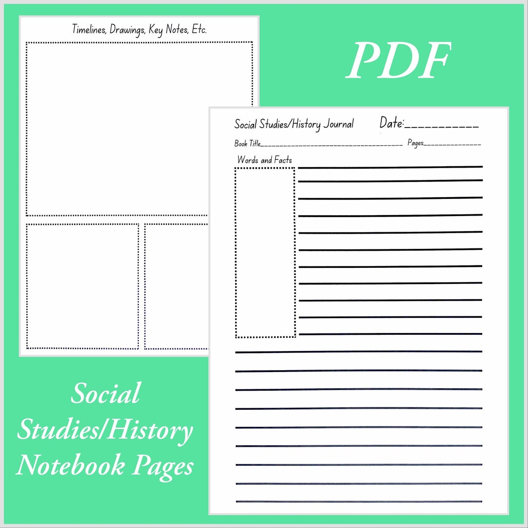 Social Studies/history Notebooking Journal - Etsy