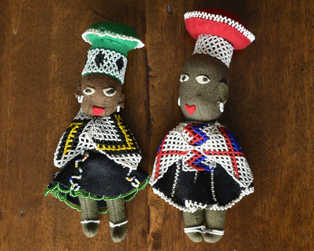 Vintage Traditional Beaded African Dolls | Available for Purchase ...