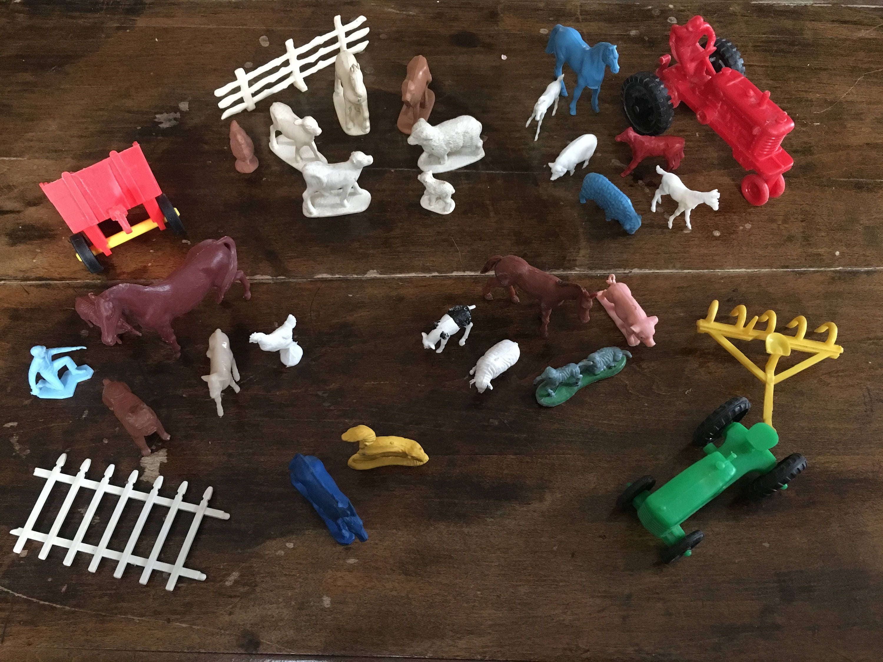 Vintage Farm Animal and Equipment Lot | 60s Hollow Body | Made in Hong ...