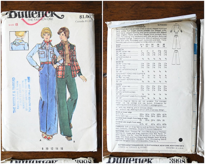 1960s and 70s Uncut Sewing Patterns Size 8 | Butterick 3580, 3746, 3789 ...