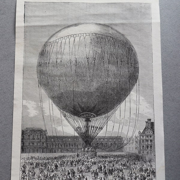 Antique Hot Air Balloon Print - Etsy
