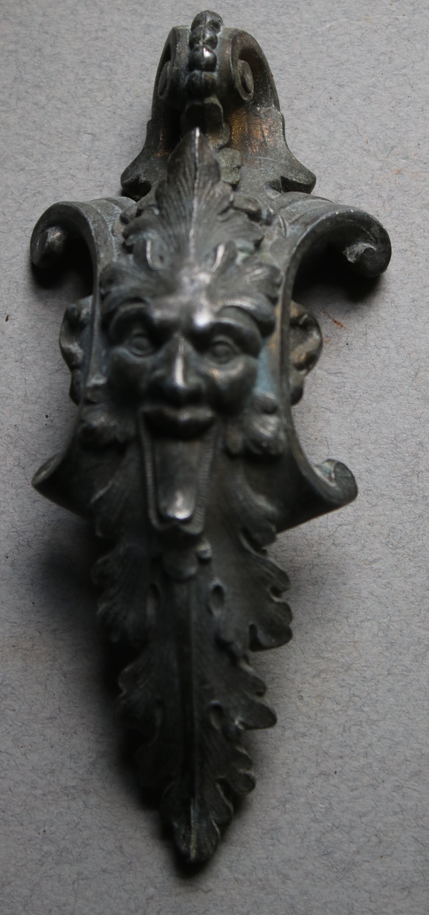 Satyr or Green Man Metal Decorative Hardware