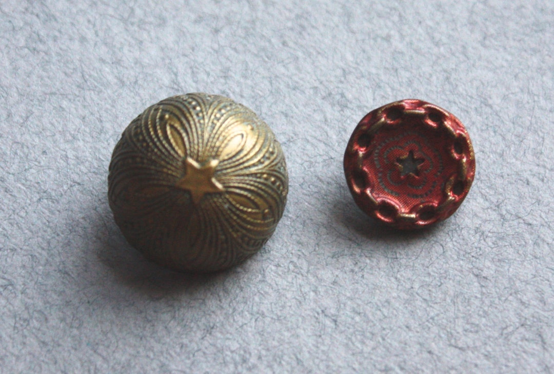 Antique Metal Buttons With Star Motifs, Circa 1800s - Etsy