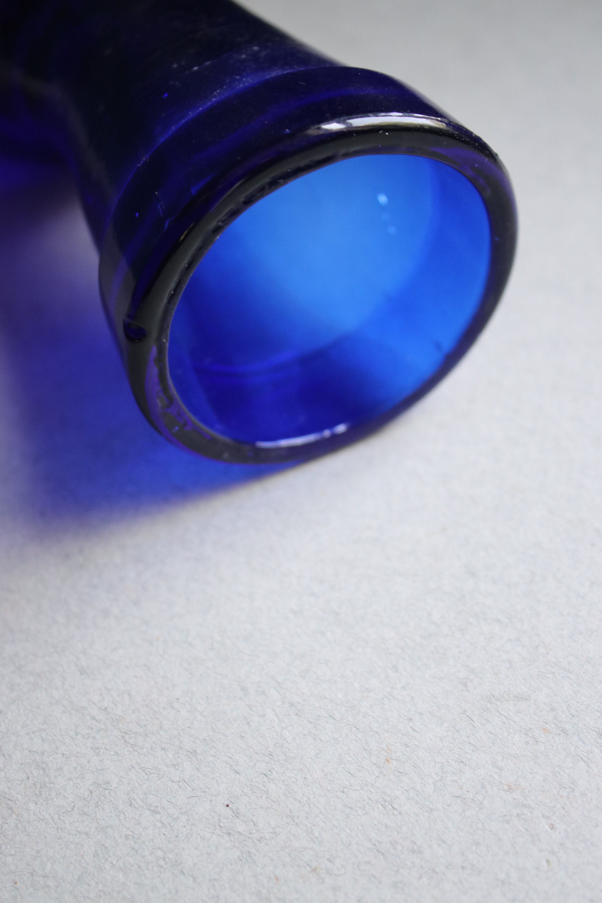 Cobalt Blue Glass Display Hand