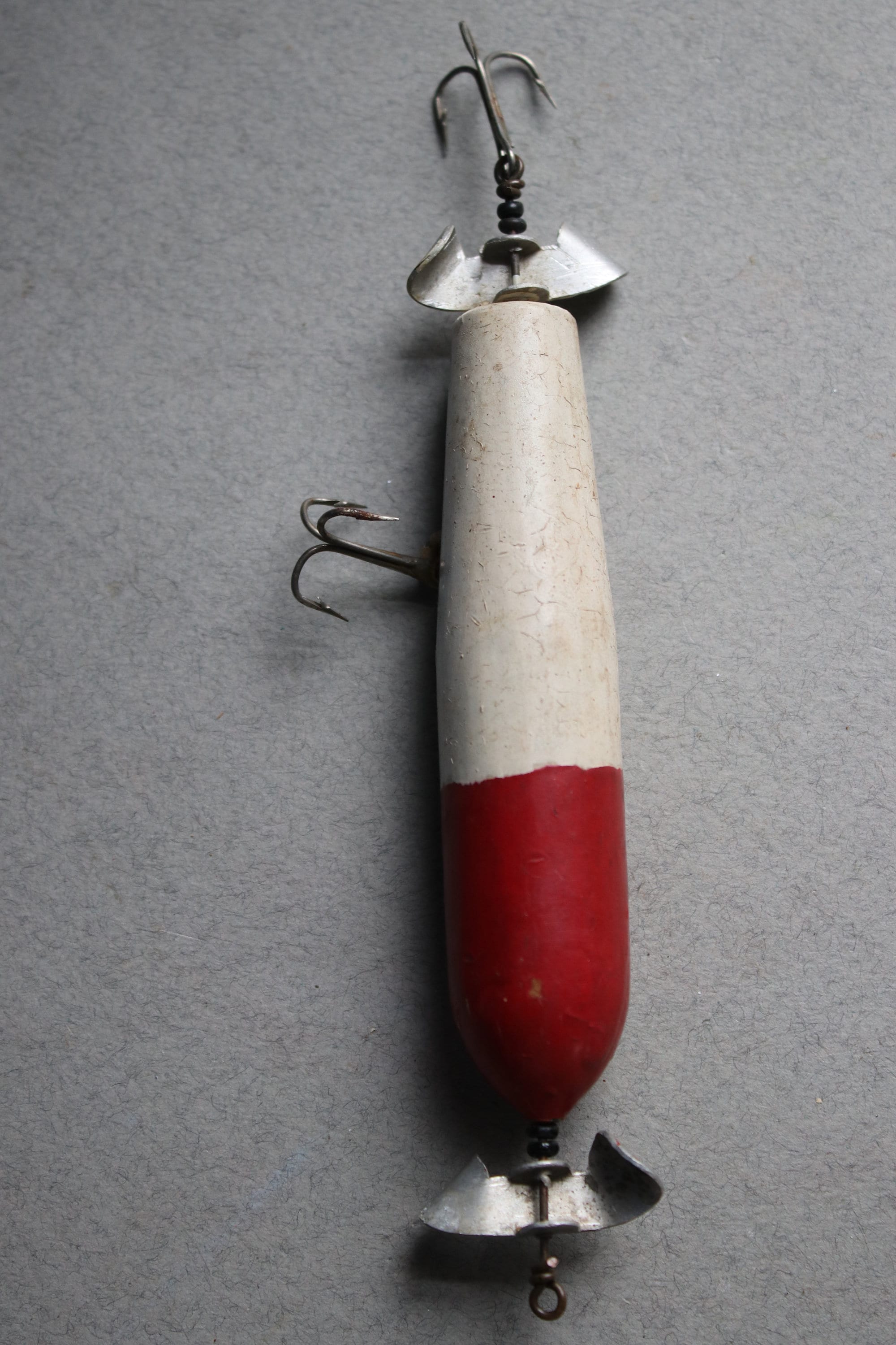 Vintage Red and White, Wooden Fishing Lure