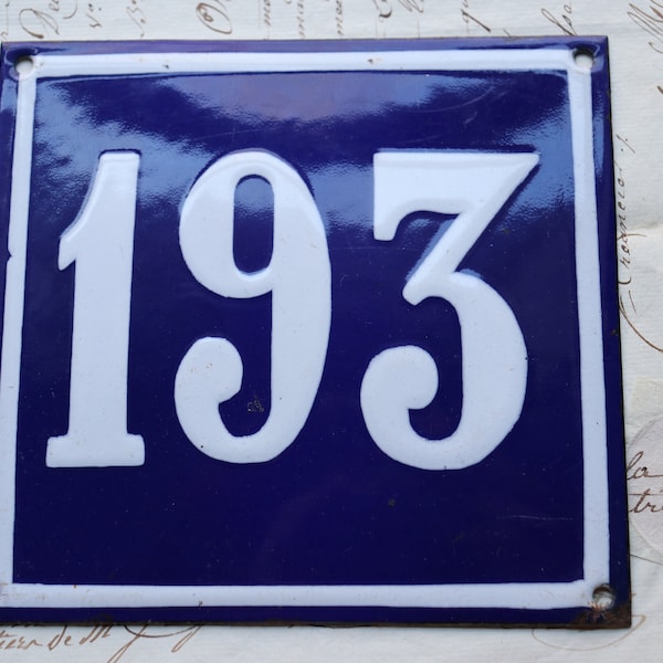 Enamel House Numbers - Etsy