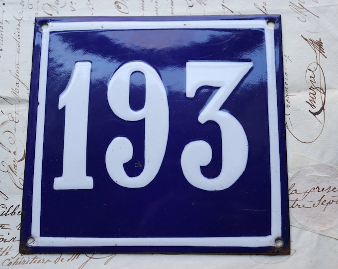 French Enamel House Number Sign Address Plaque / Vintage French ...