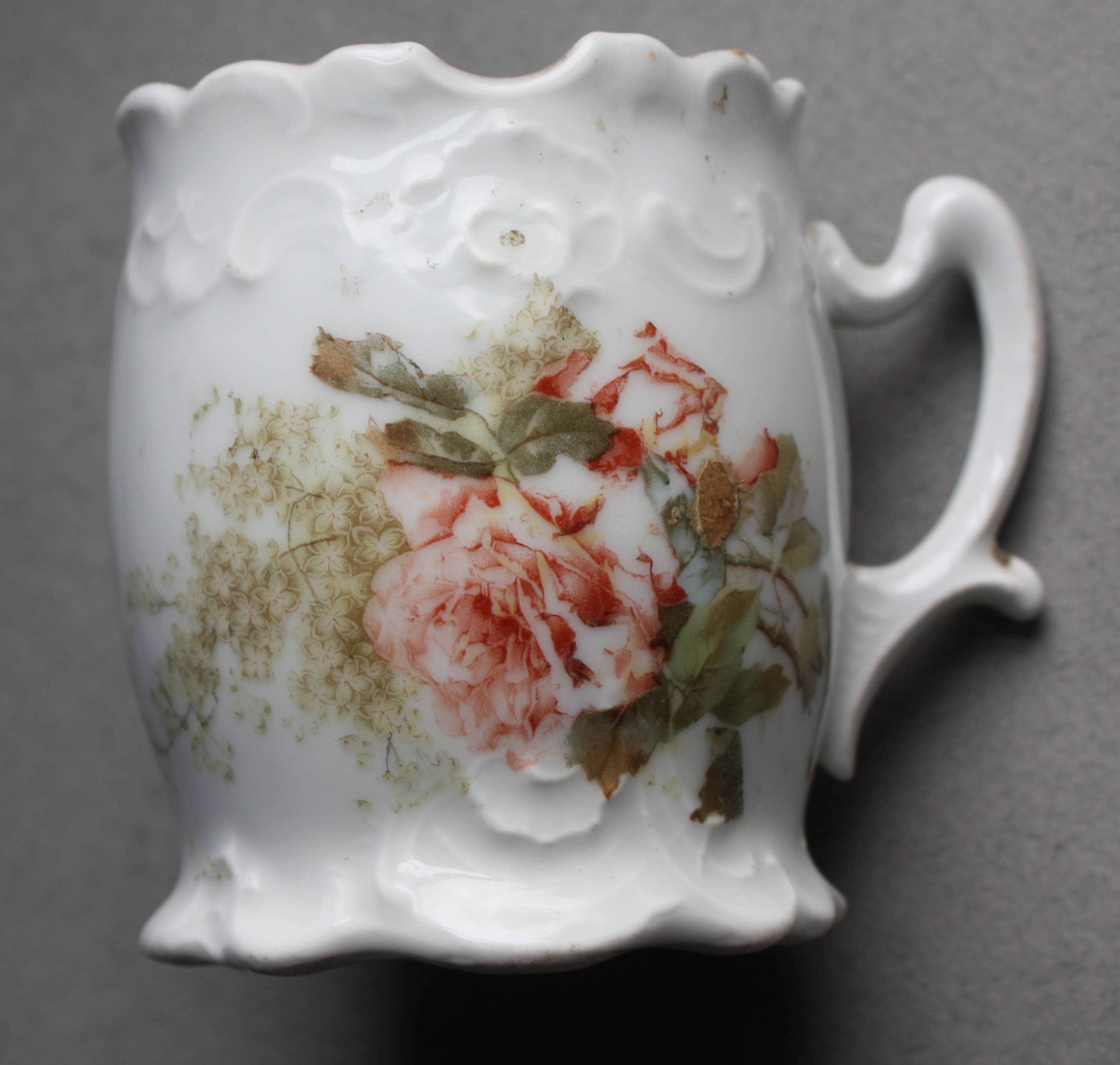 RESERVED FOR M: Antique Partitioned Shaving Mug