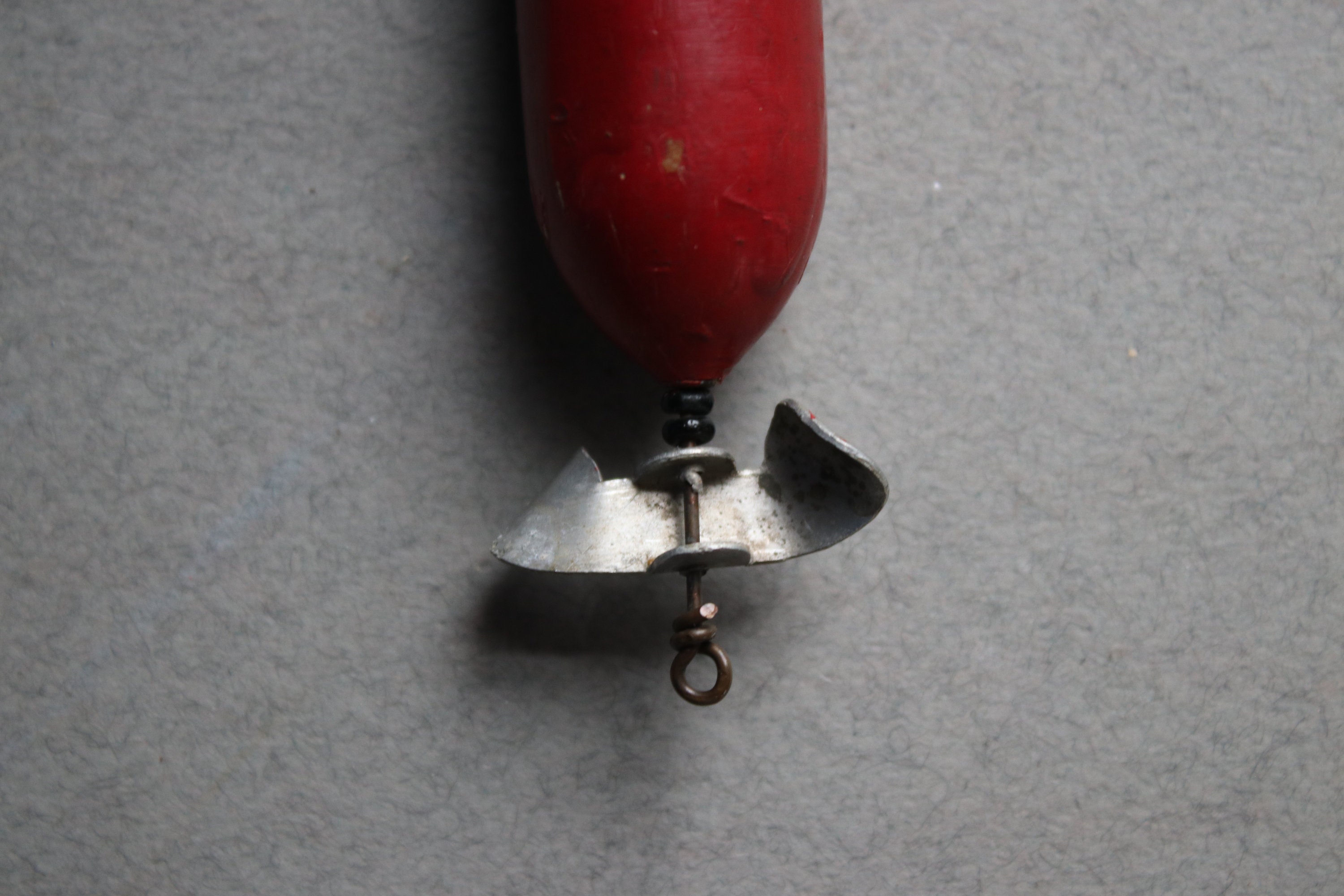 Vintage Red and White, Wooden Fishing Lure