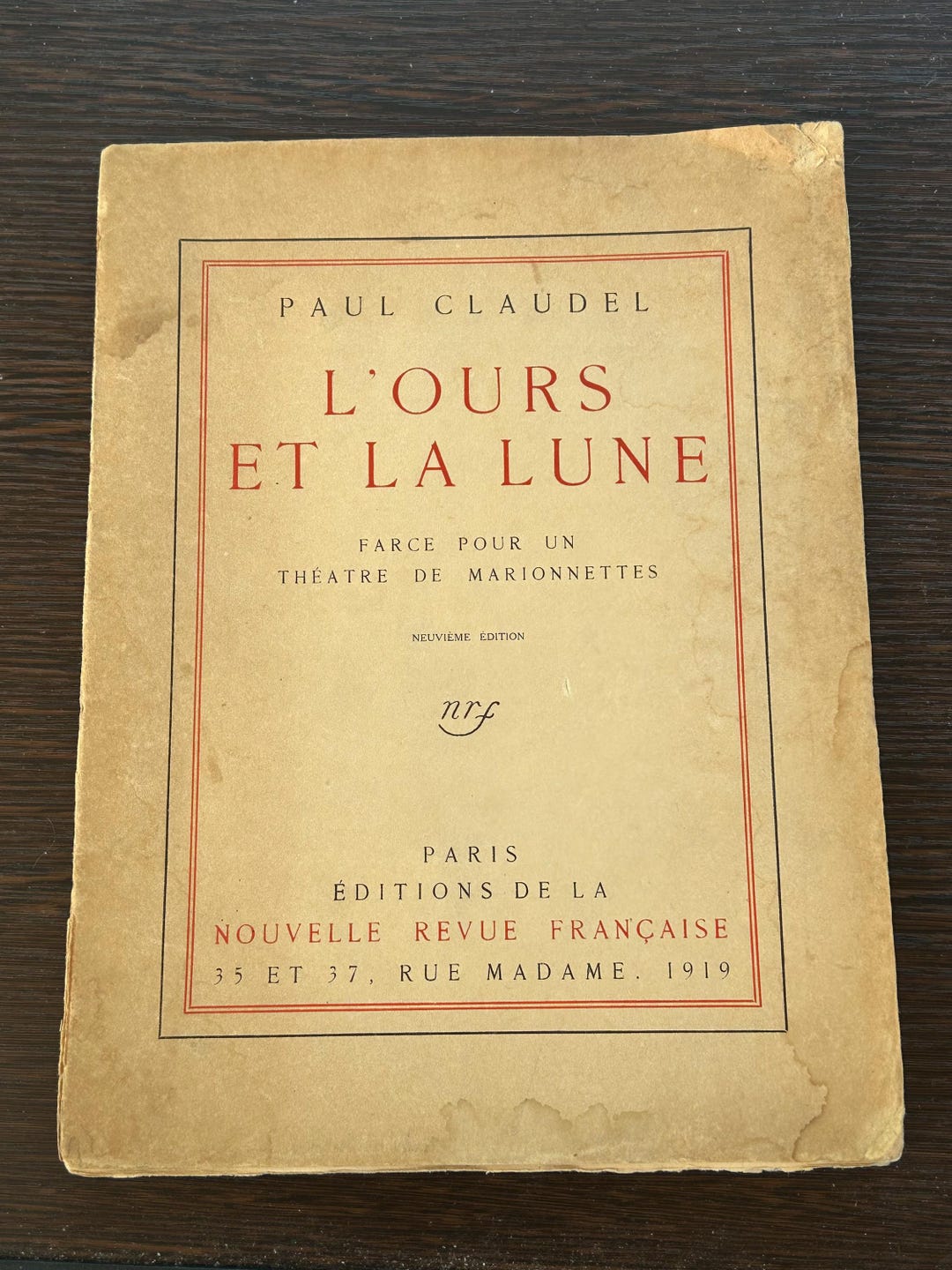 Antique (1919), French Puppetry Play- L'ours Et La Lune by French ...