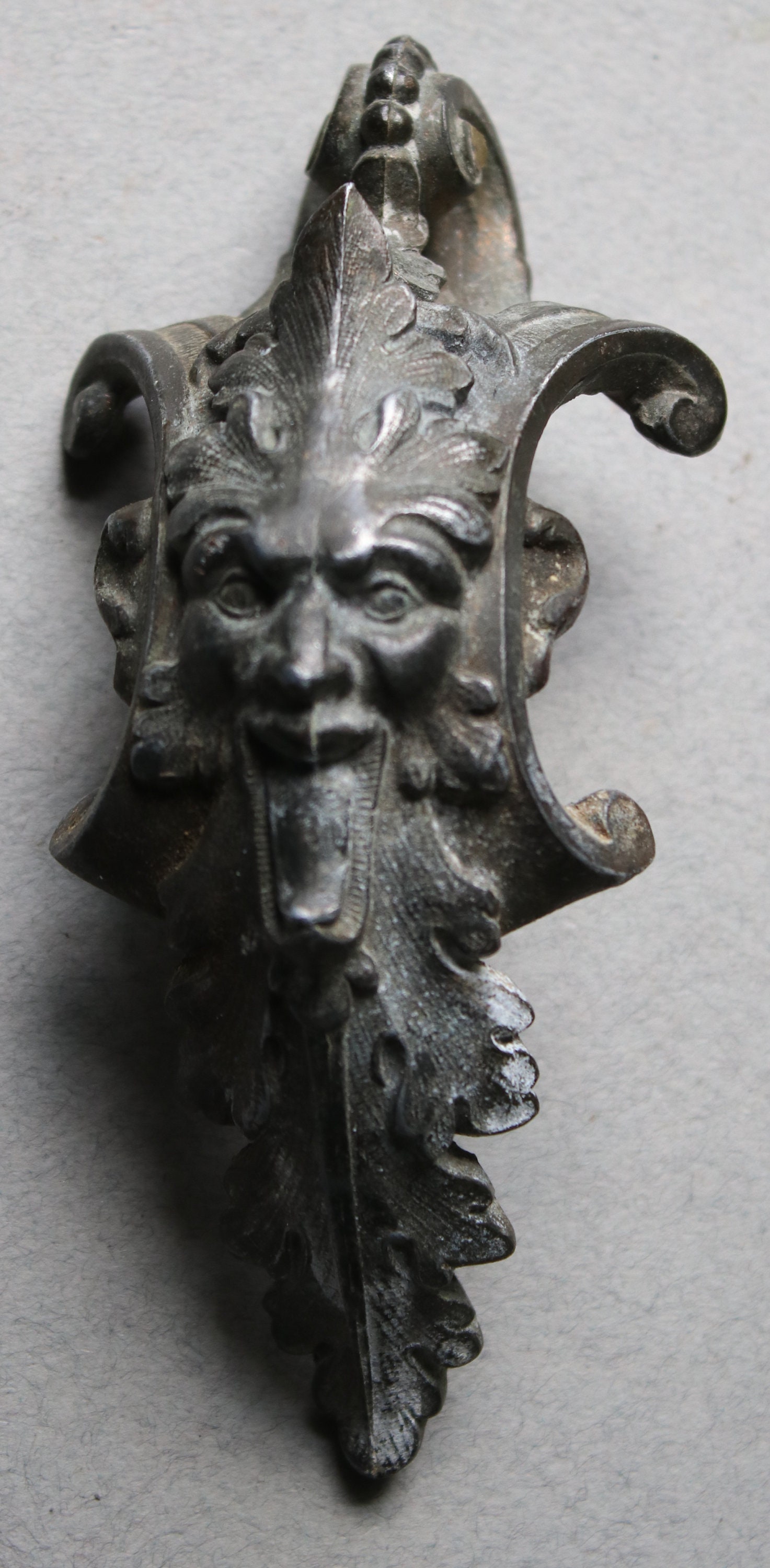 Satyr or Green Man Metal Decorative Hardware