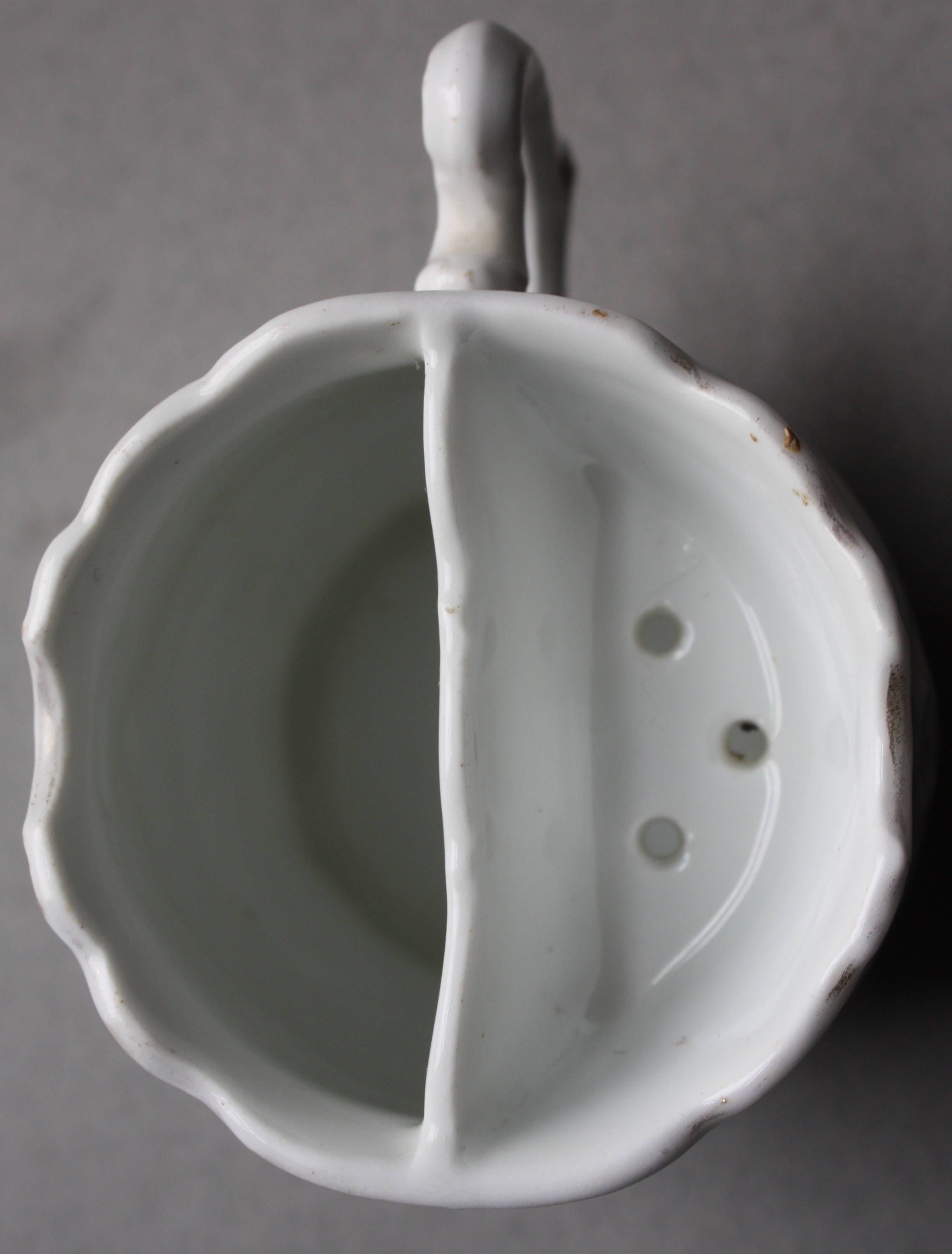 RESERVED FOR M: Antique Partitioned Shaving Mug