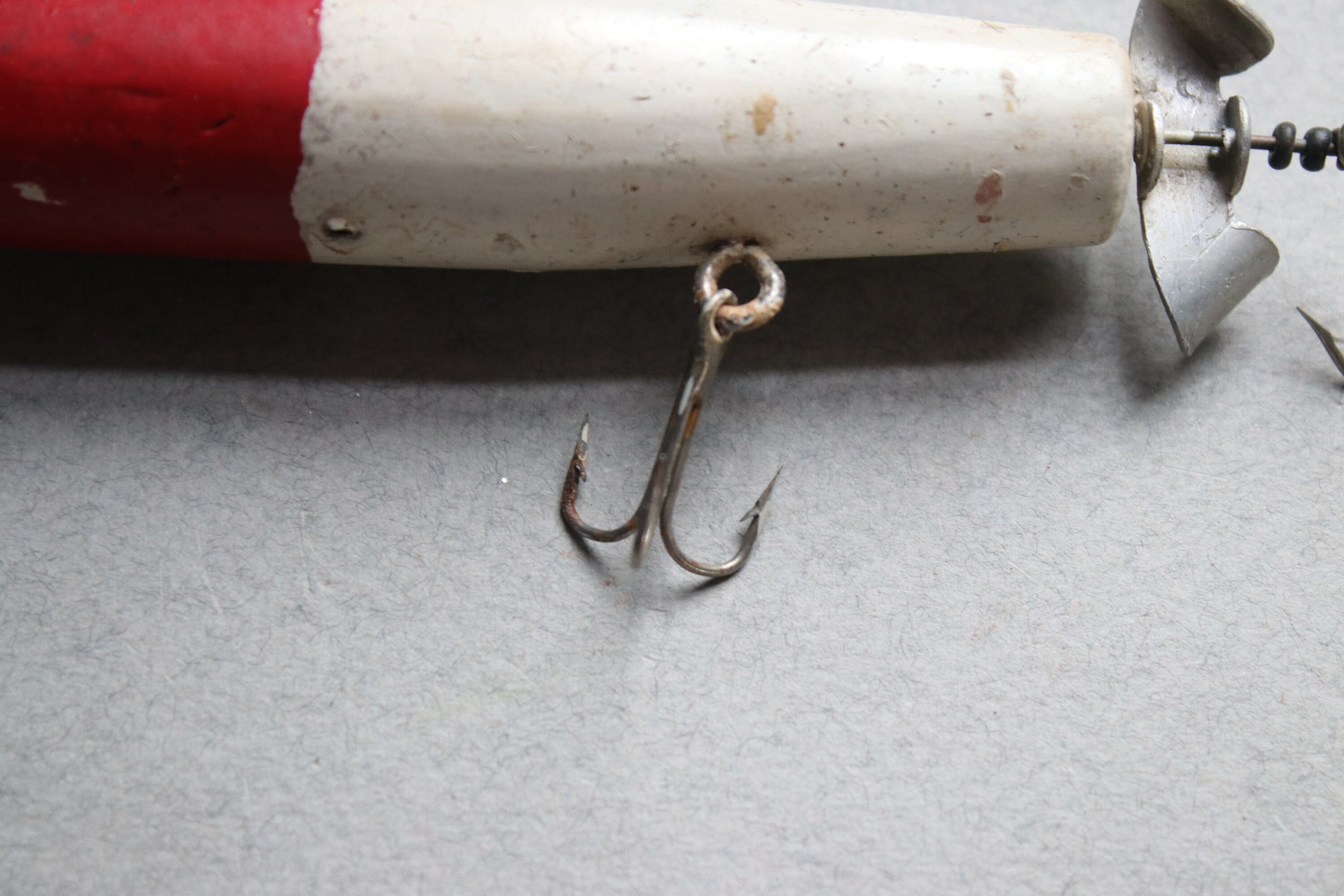 Vintage Red and White, Wooden Fishing Lure