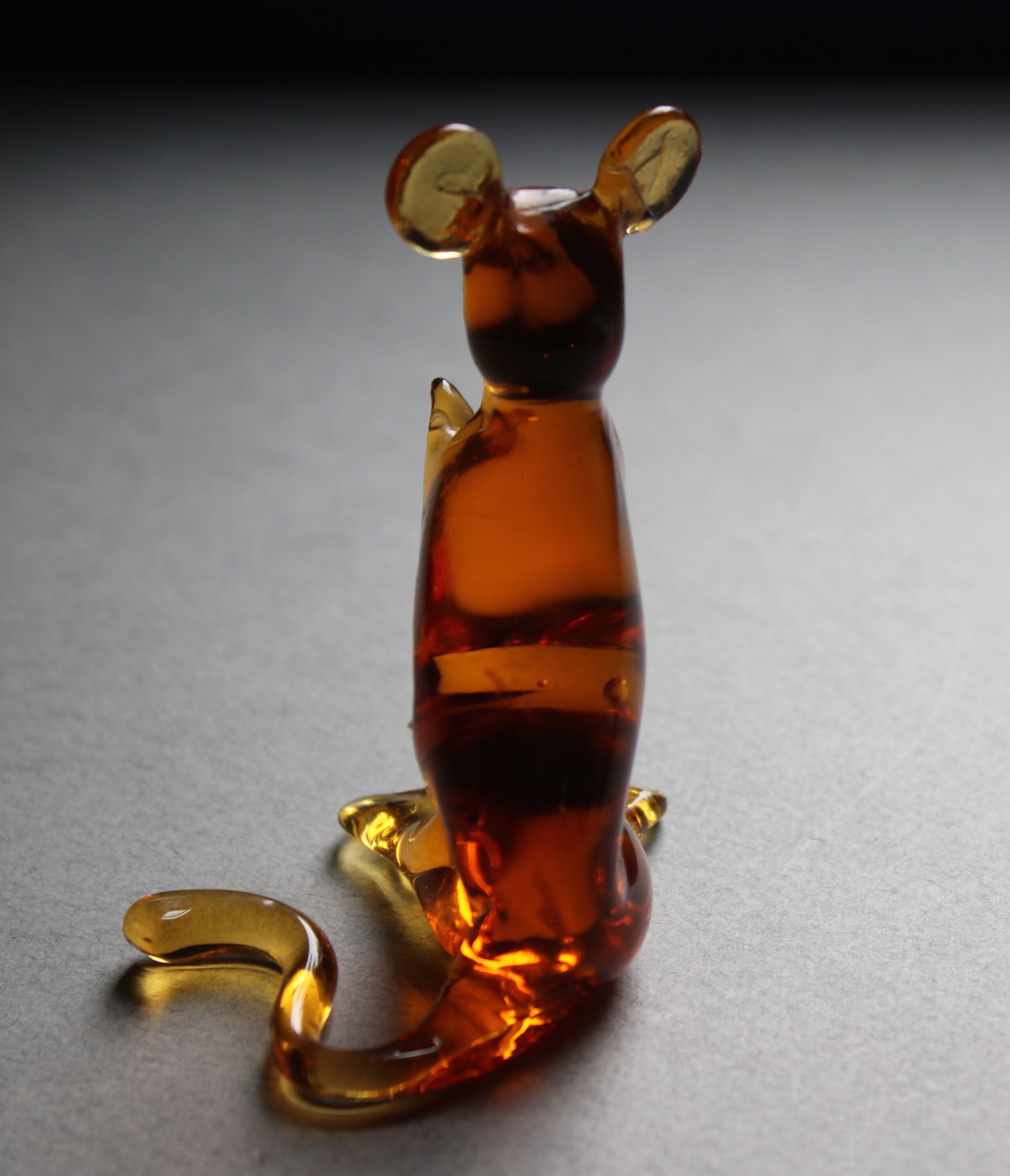 Amber Colored Glass Mouse