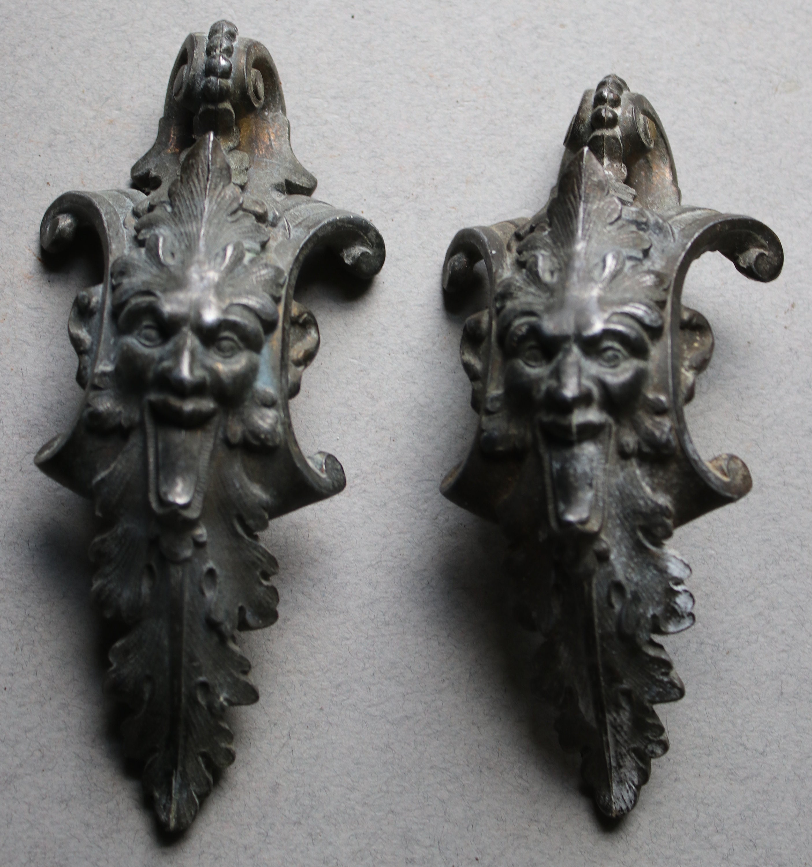 Satyr or Green Man Metal Decorative Hardware