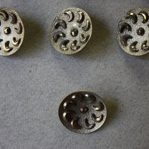Victorian Era Applied Cut Steel Crescent Moon Metal Buttons - Etsy
