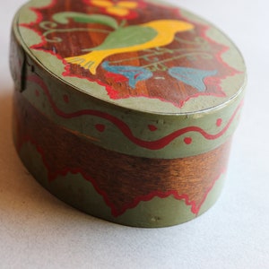 Handmade, Bentwood Painted Box With Bird and Floral Motifs - Etsy