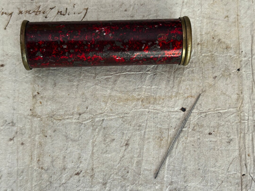 Antique, Jahncke's Patent Mitrailleuse Needle Case, Best English Steel ...