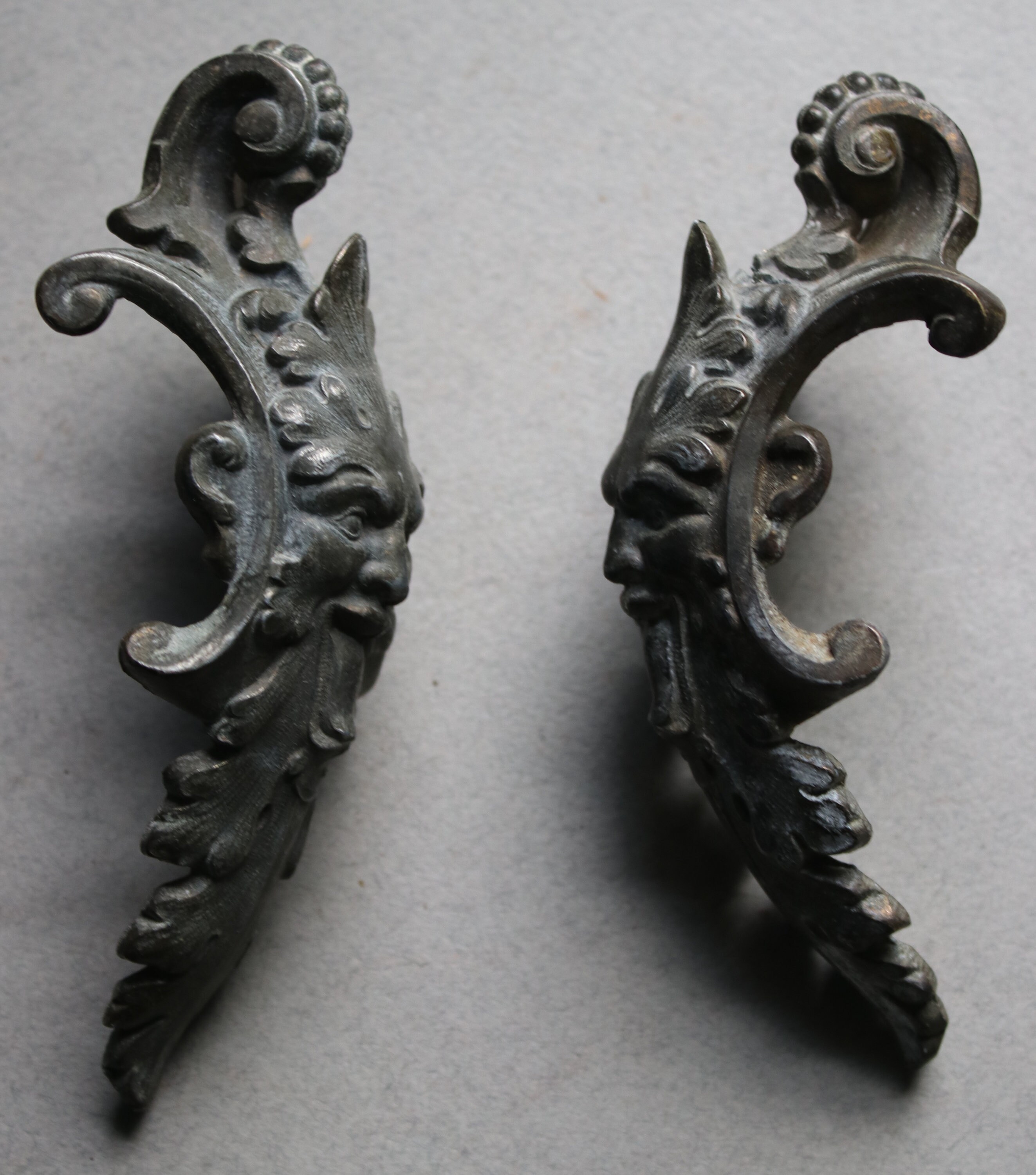 Satyr or Green Man Metal Decorative Hardware