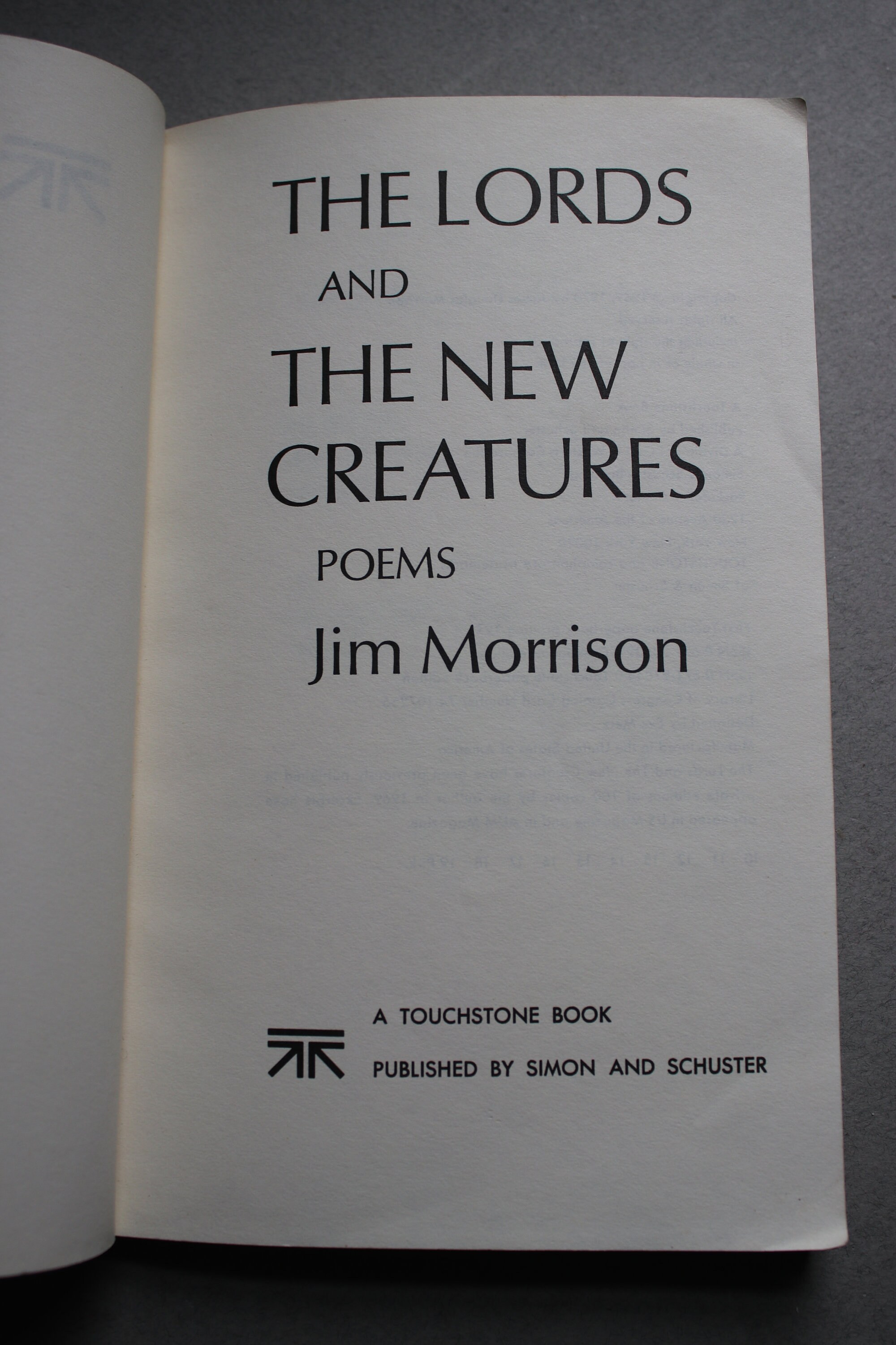 The Lords and the New Creatures- Poems by Jim Morrison
