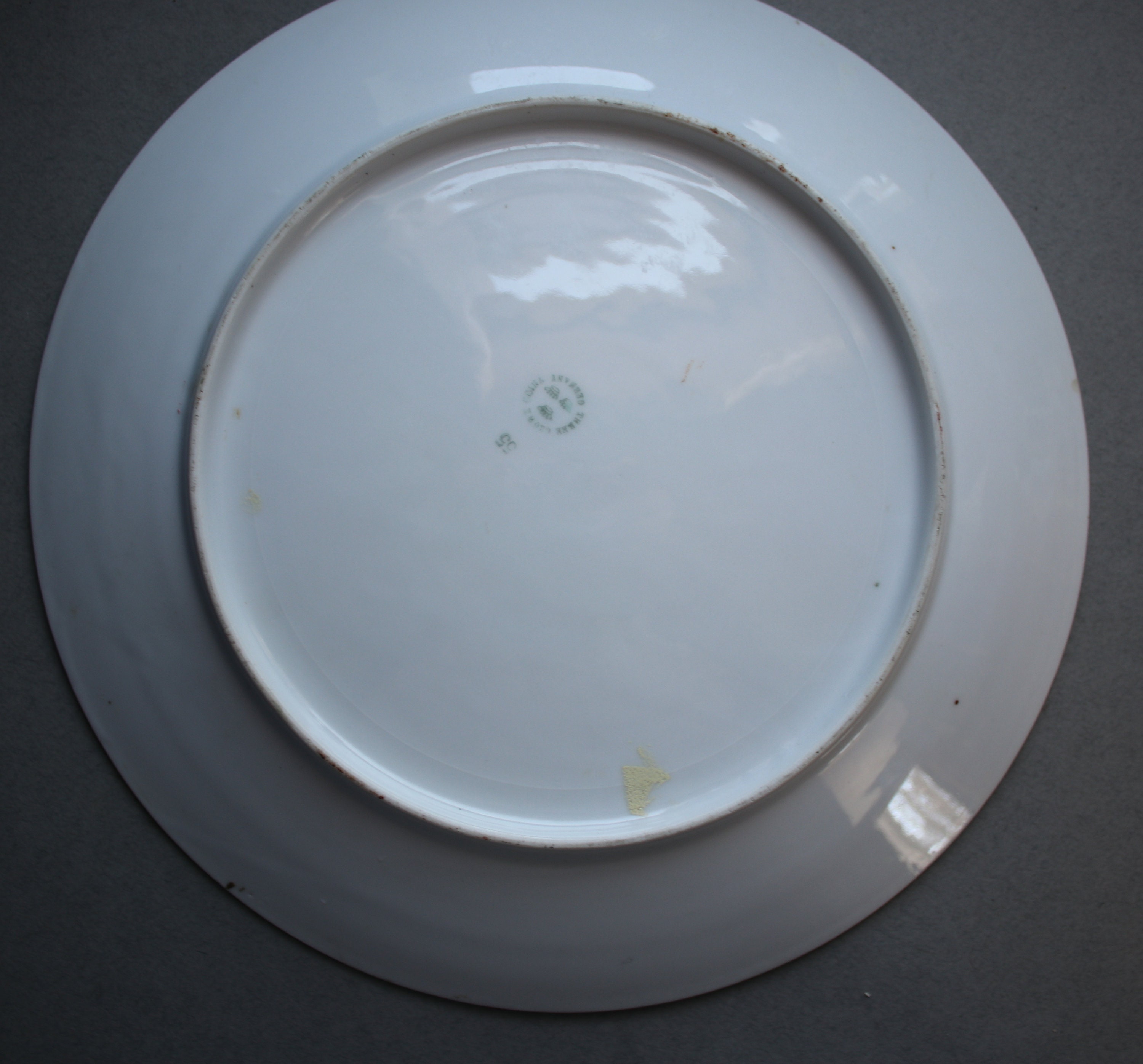 Antique, Porcelain, Three Crown German Plate with Roses