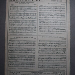 WWI Era Sheet Music: we'll Do Our Share While You're Over There - Etsy