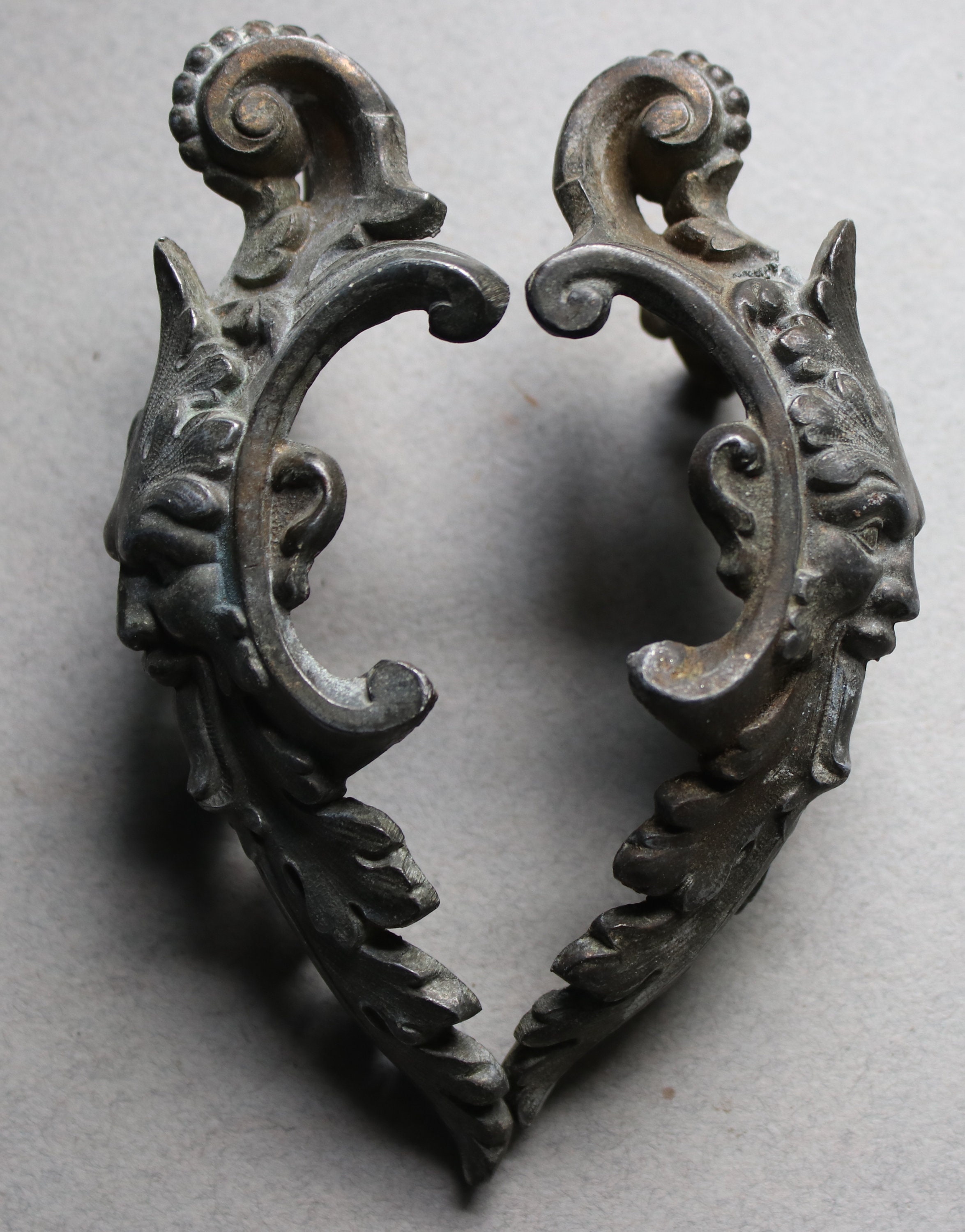 Satyr or Green Man Metal Decorative Hardware