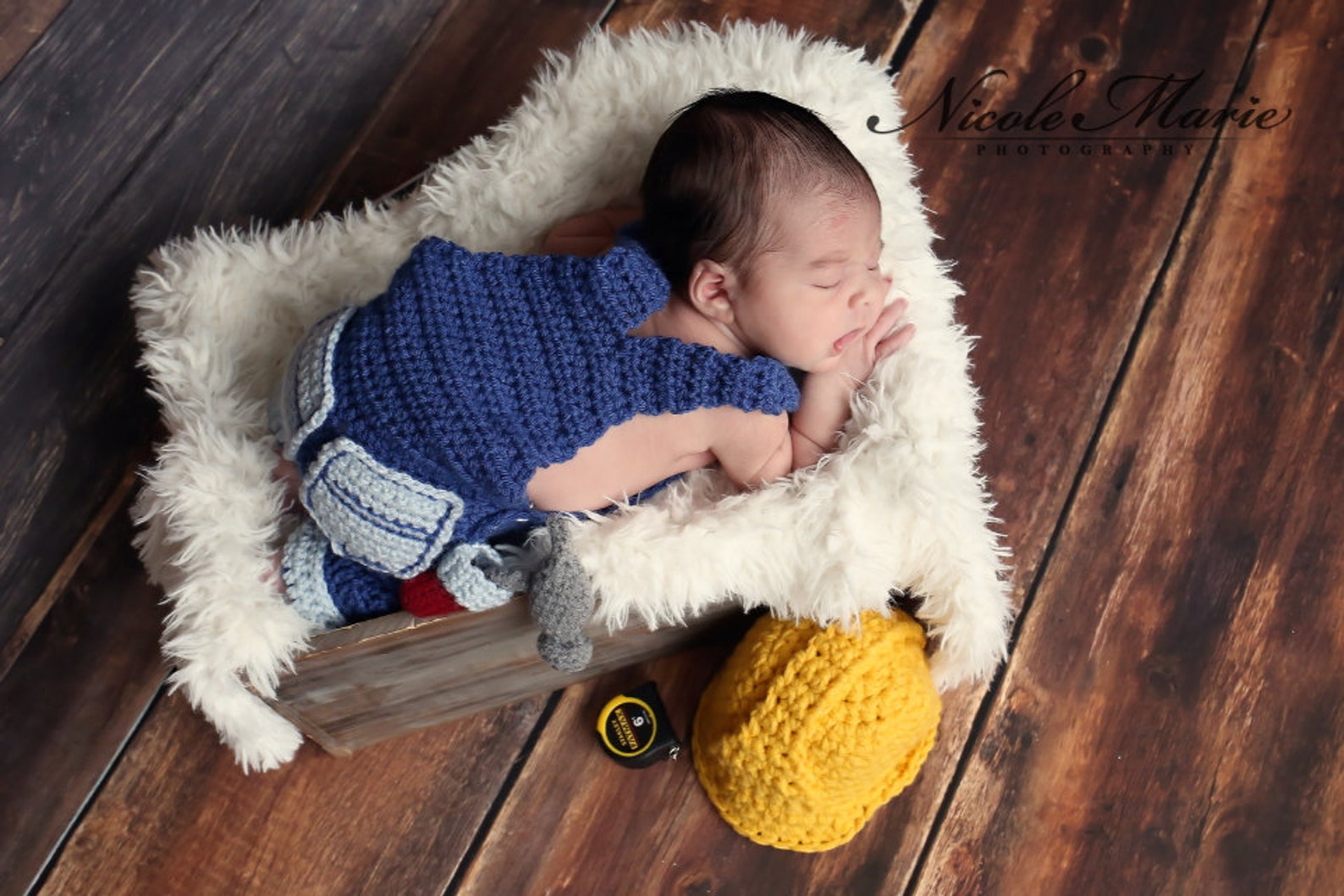 Construction/carpenter Set 3-pc Crochet Hard Hat Overalls - Etsy