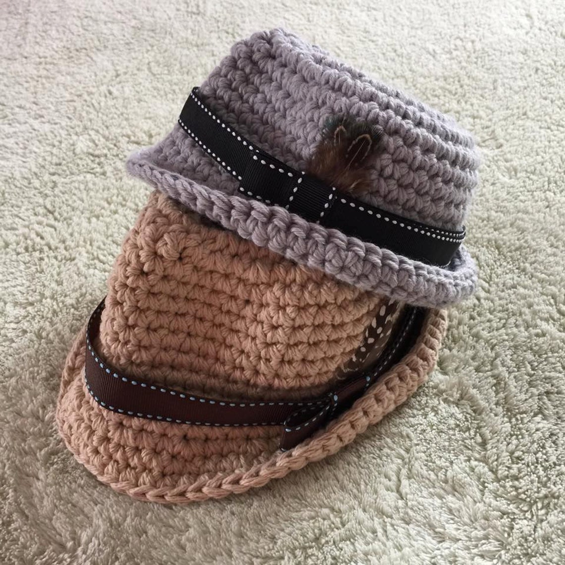 Fedora Hat Made-to-order Crochet Fedora Hats for Babies - Etsy