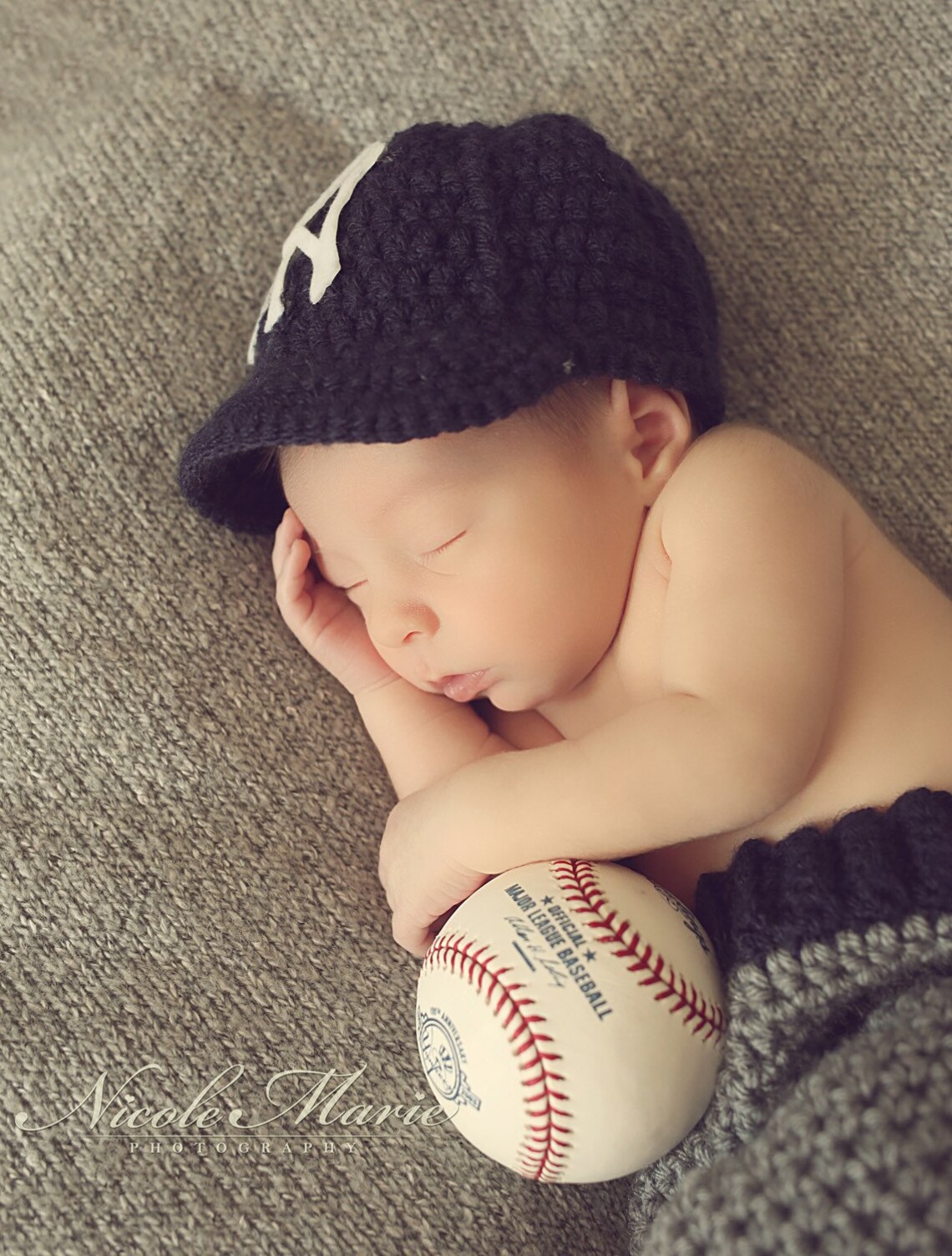 Baseball Set Customizable Crochet Newborn Two-piece Baseball - Etsy