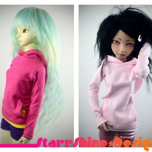 BJD MSD 1/4 Doll Clothing Design Your Own Girl Style Pullover Hoodie 20 ...
