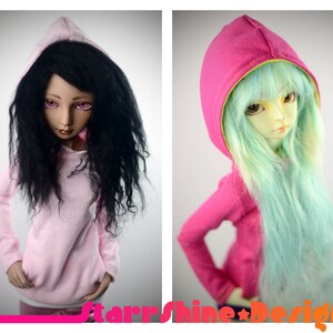 BJD MSD 1/4 Doll Clothing Design Your Own Girl Style Pullover Hoodie 20 ...