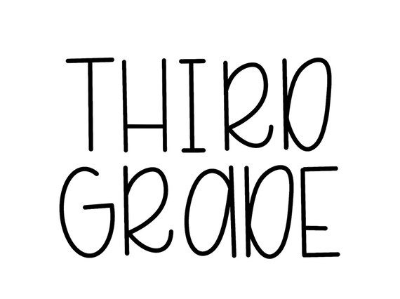 Third Grade SVG PNG JPG - Etsy