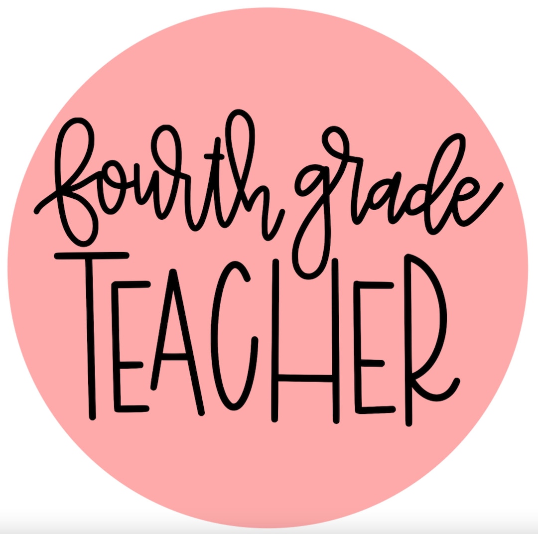 Fourth Grade Teacher SVG PNG JPG - Etsy