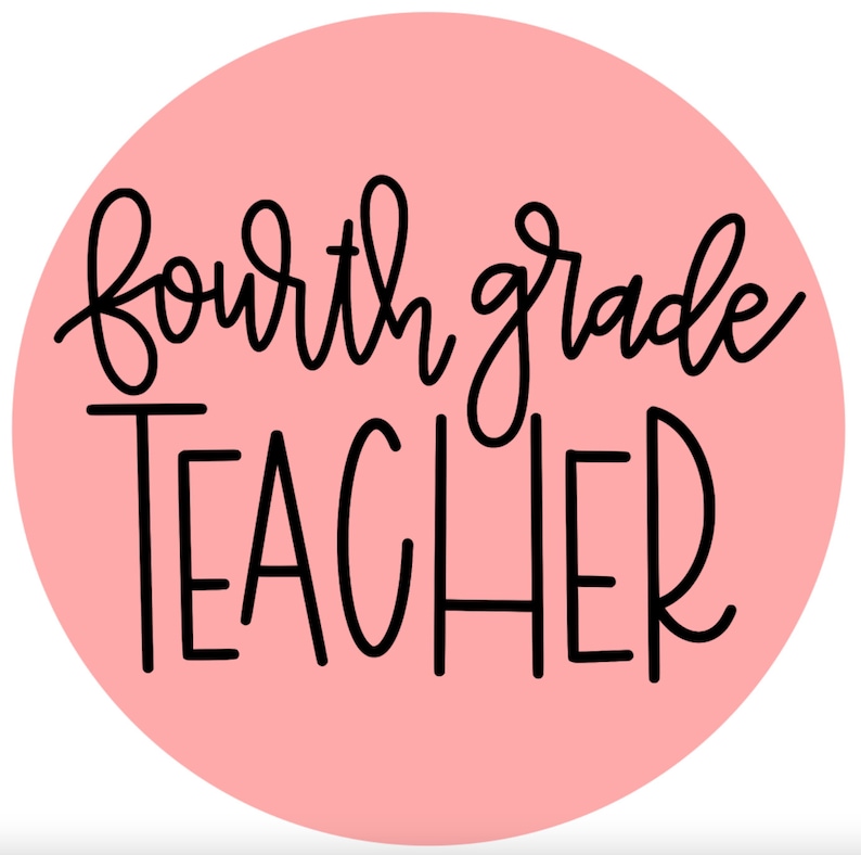 Fourth Grade Teacher SVG PNG JPG - Etsy