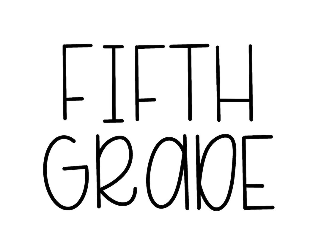 Fifth Grade SVG PNG JPG - Etsy
