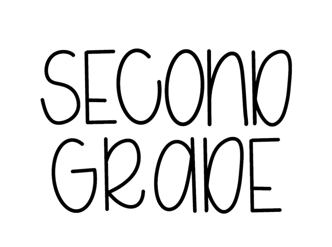 Second Grade SVG PNG JPG - Etsy
