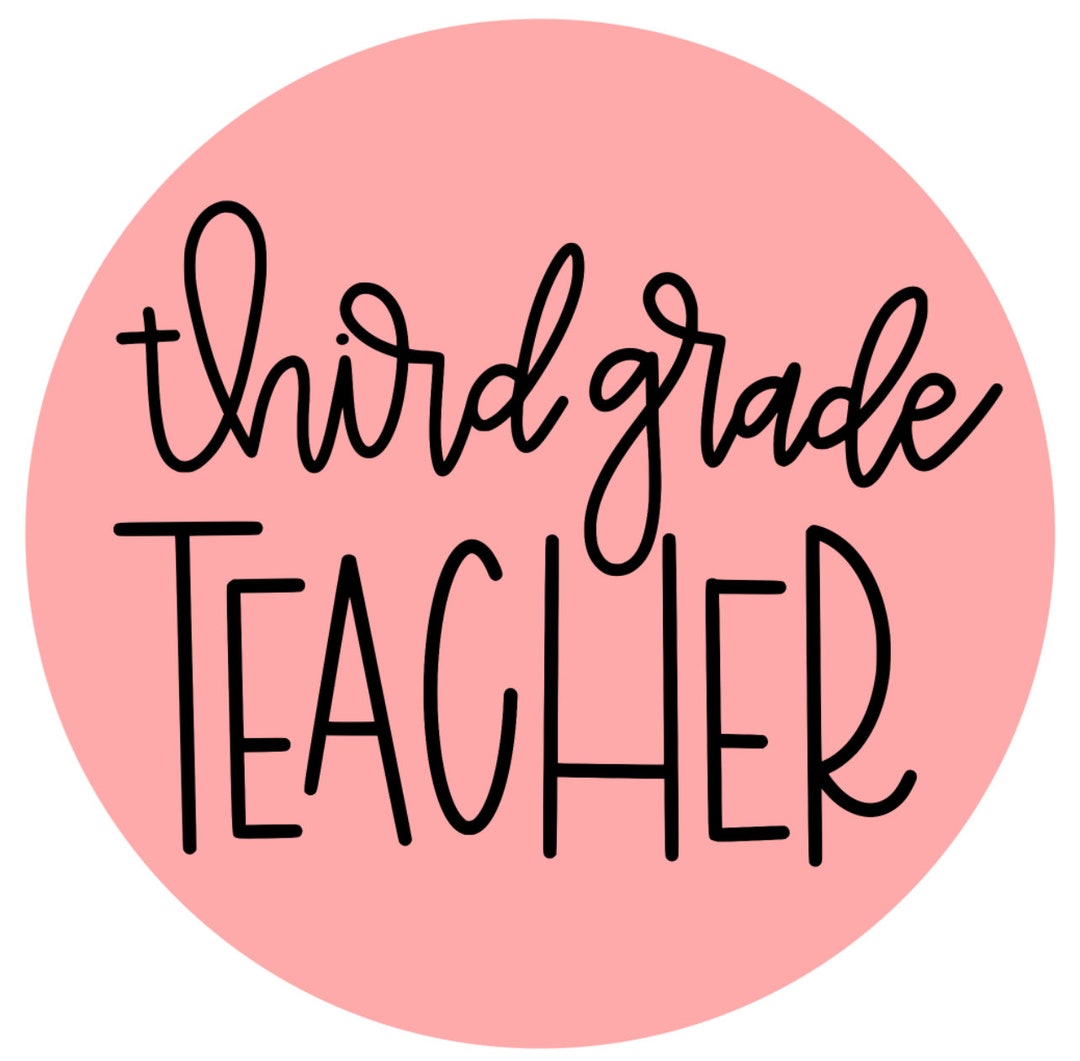 Third Grade Teacher SVG PNG JPG - Etsy