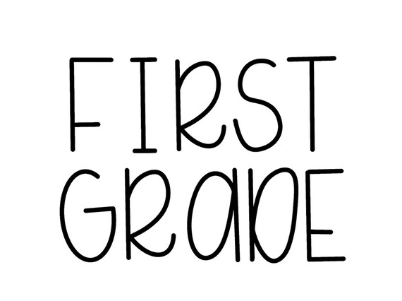First Grade SVG PNG JPG - Etsy