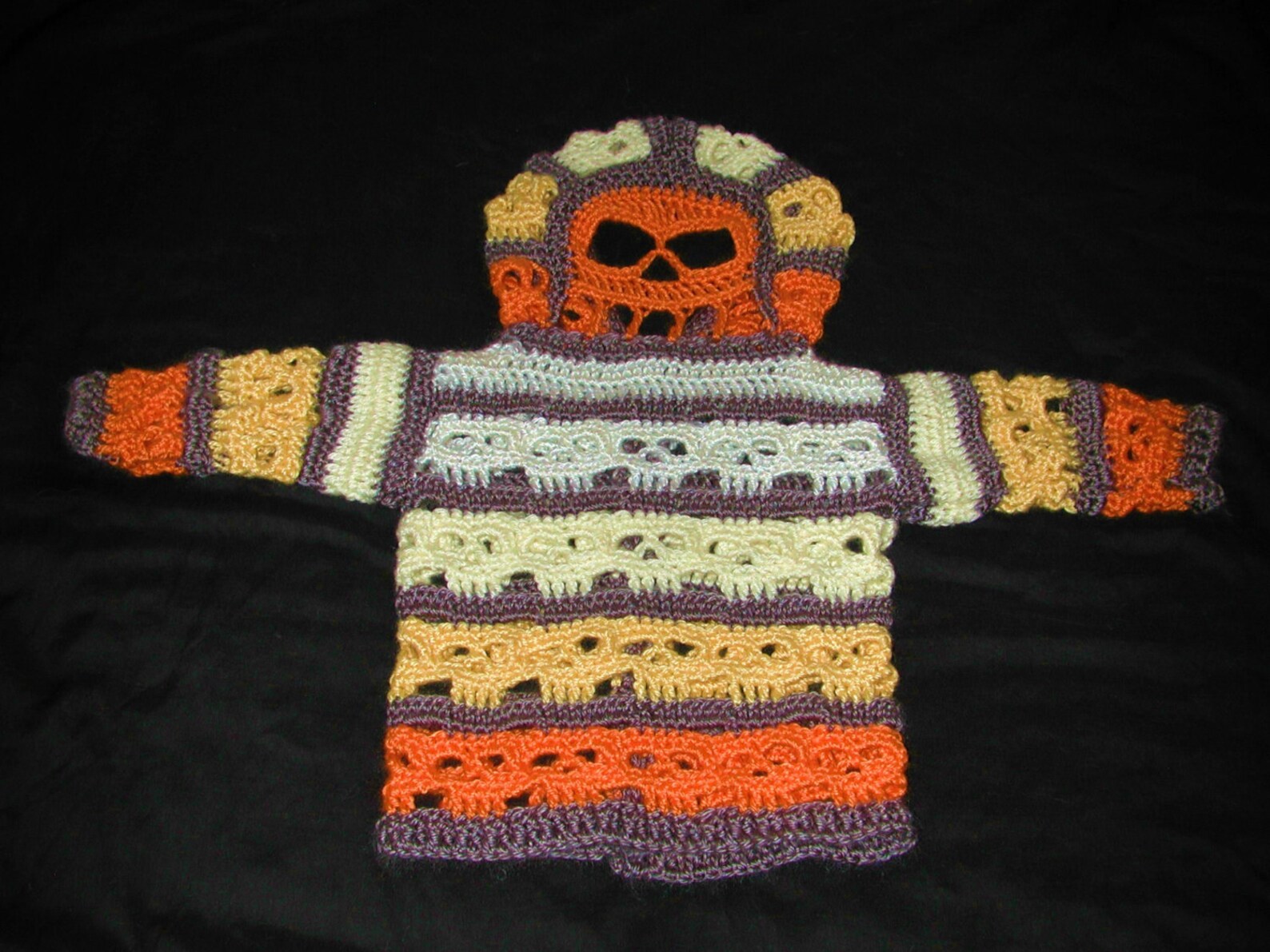 PDF 18 Mo to 2T Bone Head Creepy Skull Hoodie - Etsy
