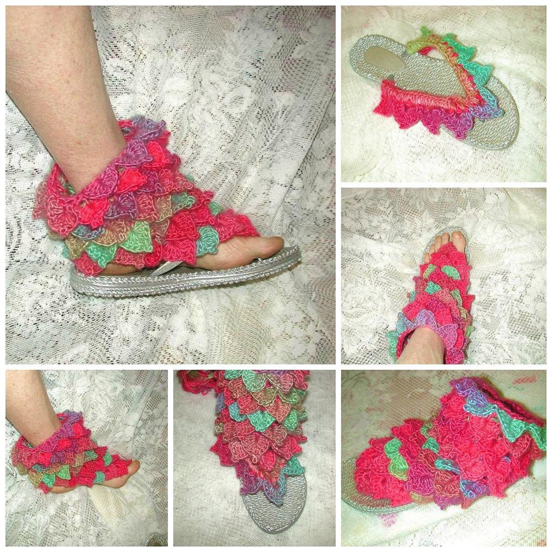 PDF Crochet Pattern Gladiator Dragon Scale Flip Flops - Etsy