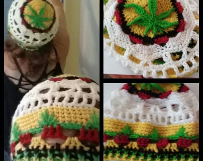PDF Only Wacky Tobacky Pot Leaf Beanie or Slouch With Skulls - Etsy
