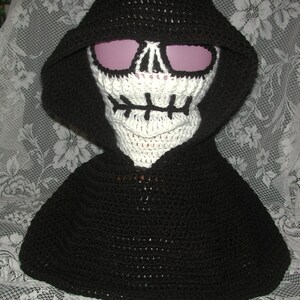 PDF Grim Reaper, or Sugar Skull Ski Mask With Hood Pattern Balaclava - Etsy