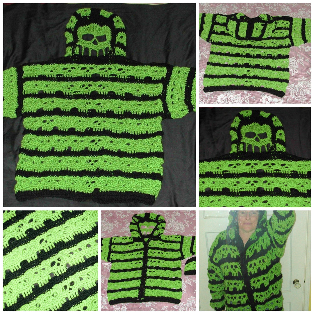 PDF Bone Head Creepy Skull Hoodie Adult Xlto 4XL - Etsy