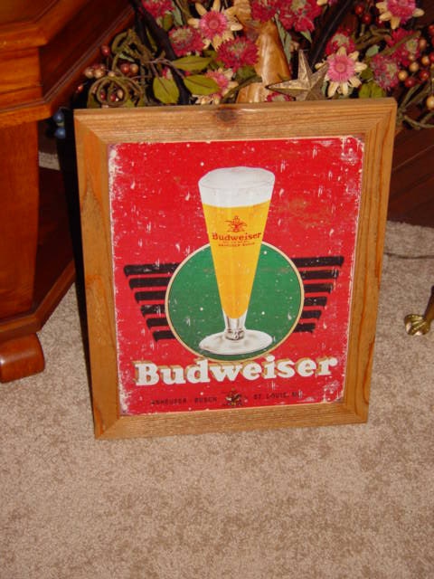 FREE SHIPPING Budweiser Anheuser Busch Beer Custom Framed | Etsy