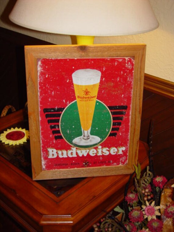 FREE SHIPPING Budweiser Anheuser Busch Beer Custom Framed | Etsy