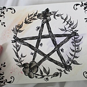 Pentacle Art Print, Witchy Art, Witch Art Print, Watercolor Pentacle - Etsy